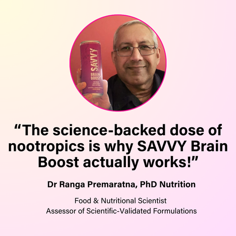 Savvy Brain Boost | Nootropic for Focus & Mental Clarity | Zero Sugar ...